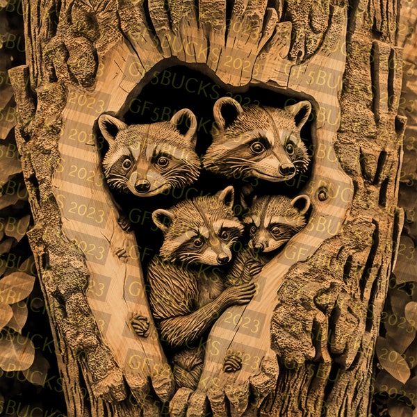 3d Raccoon Design - Etsy UK