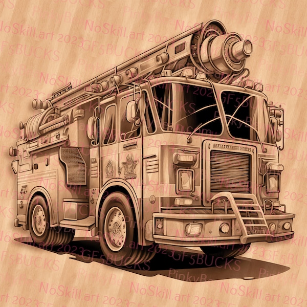 Fire Truck Svg - Etsy