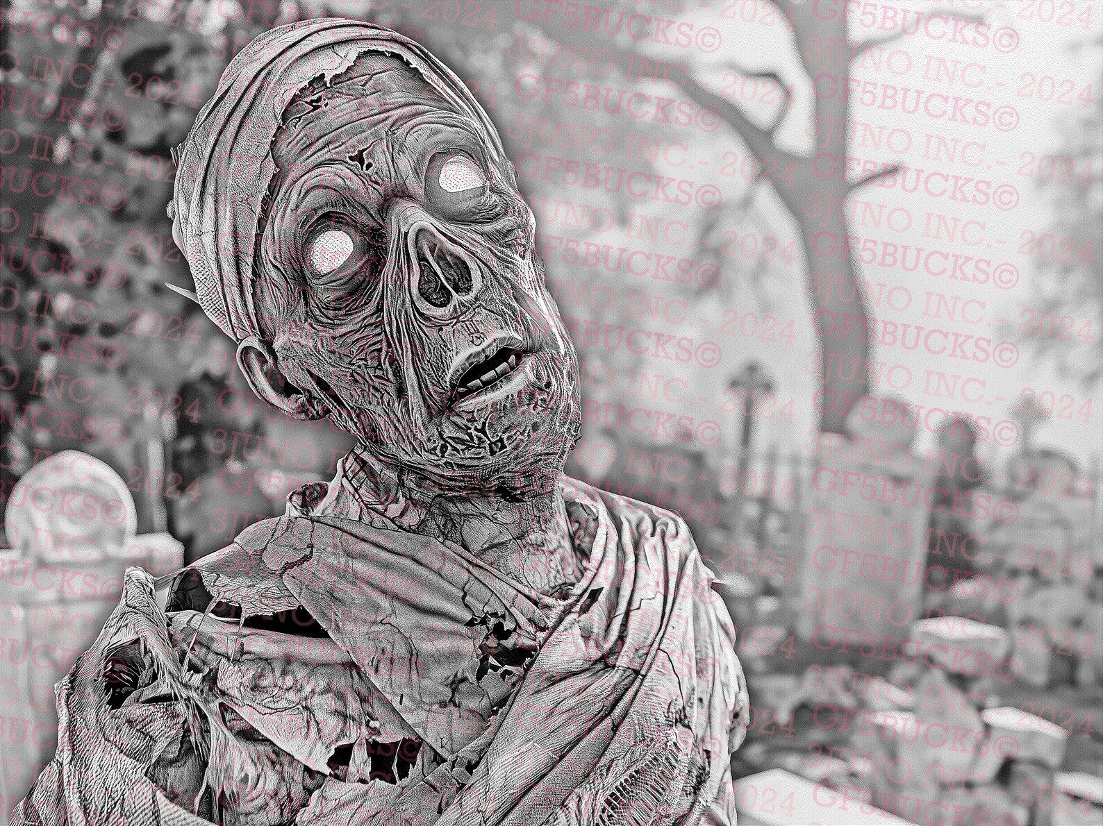 Zombie, Trick or Treat, Halloween - Laser Burn PNG | 3D Illusion ...