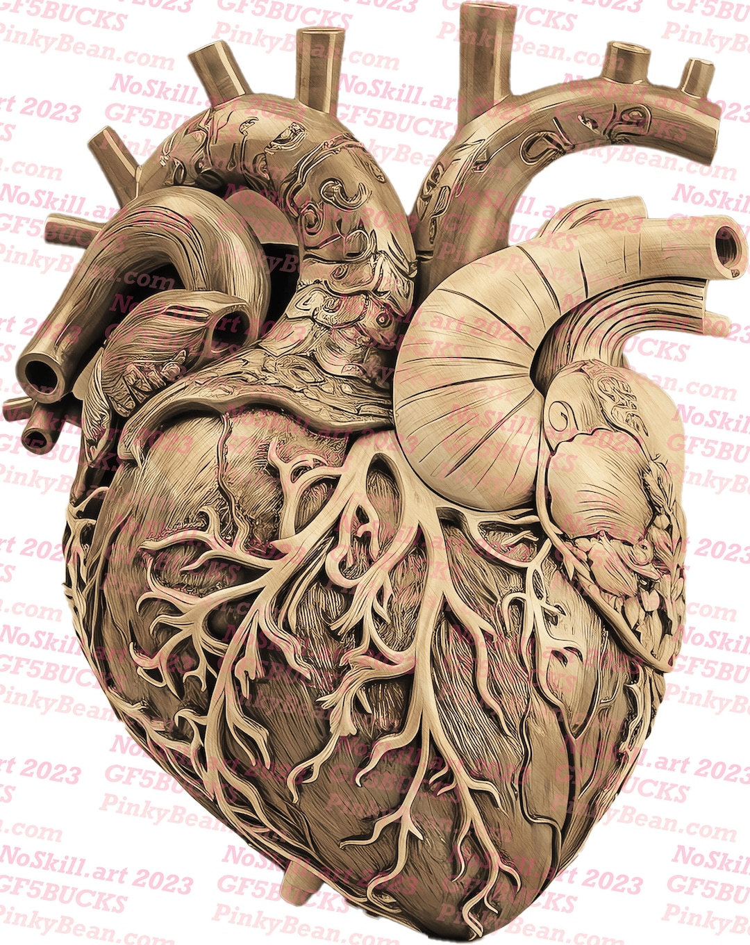 Mesmerizing Laser-engraved 3D Illusion: Captivating Human Heart Design ...
