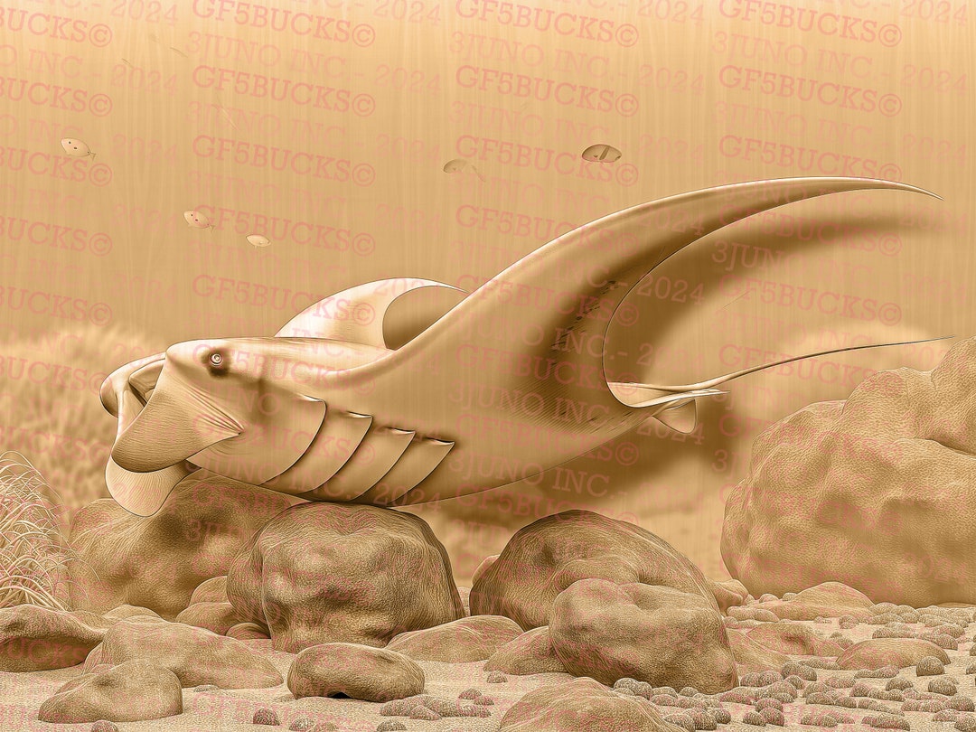 Manta Ray, Stingray, Skate - Laser Burn PNG | 3D Illusion | Engrave ...