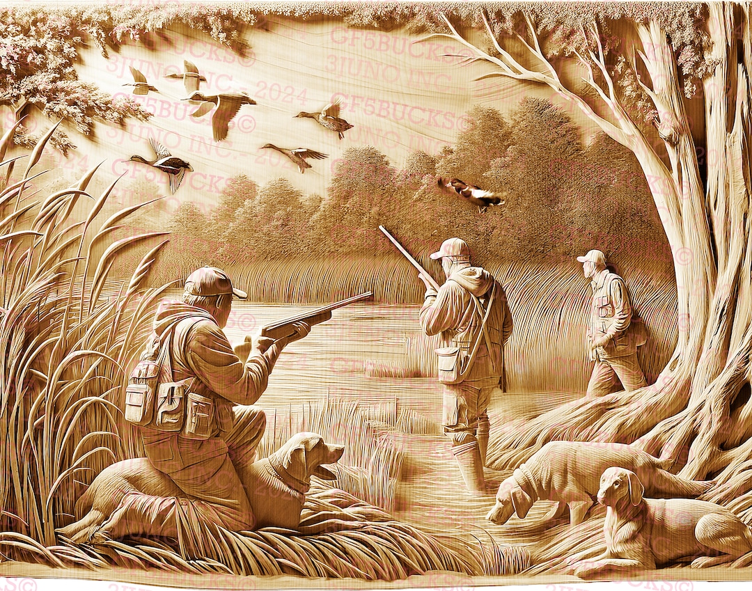 3D Illusion Duck Hunt - Instant Download PNG File for Laser Engraving ...