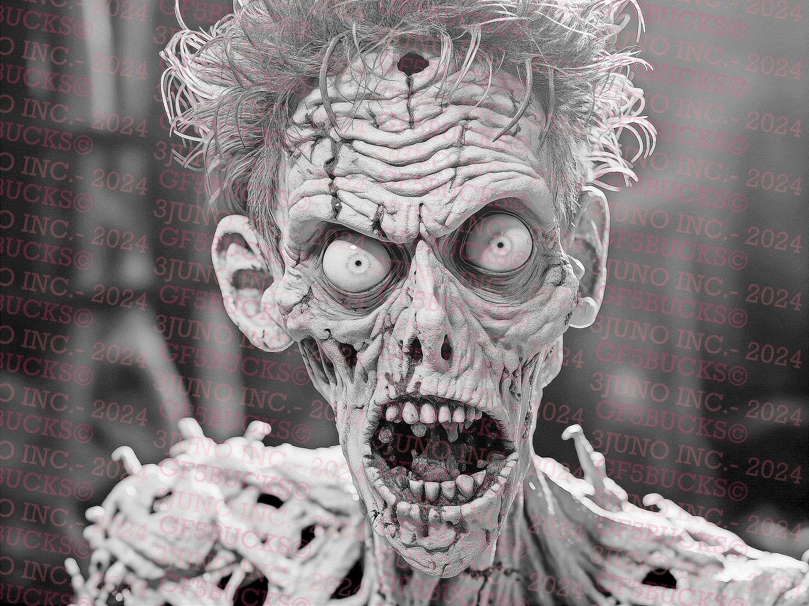 Zombie, Trick or Treat, Halloween - Laser Burn PNG | 3D Illusion ...