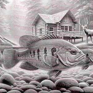 Bluegill Fish 3D Illusion Digital File - Laser Engraving Ready (instant ...