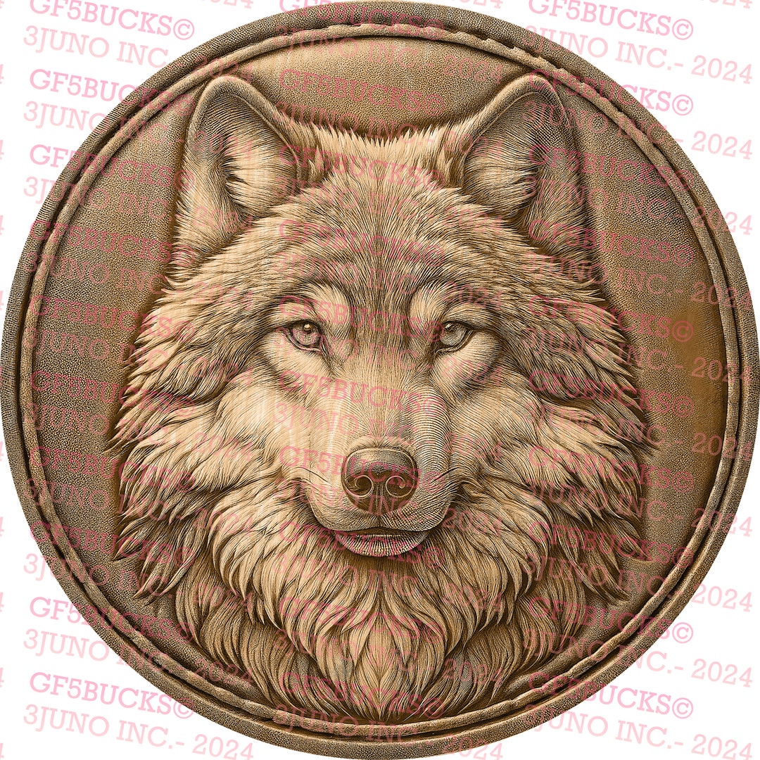 3D Illusion Wolf - Instant Download PNG File for Laser Engraving, Ready ...