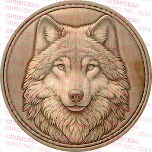 3D Illusion Wolf - Instant Download PNG File for Laser Engraving, Ready ...