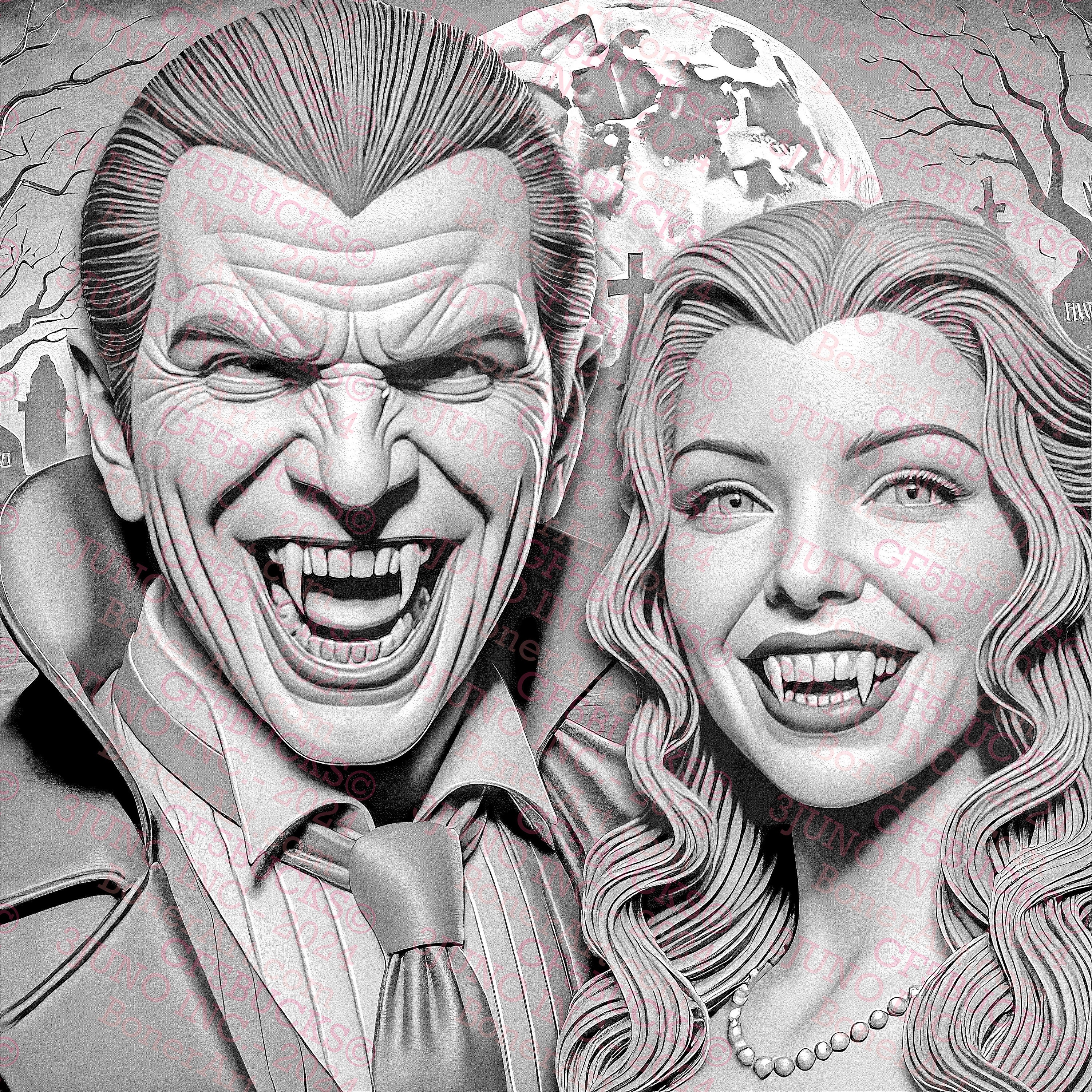 Vampires, Dracula, Halloween, Spooky | Laser Burn PNG | 3D Illusion ...