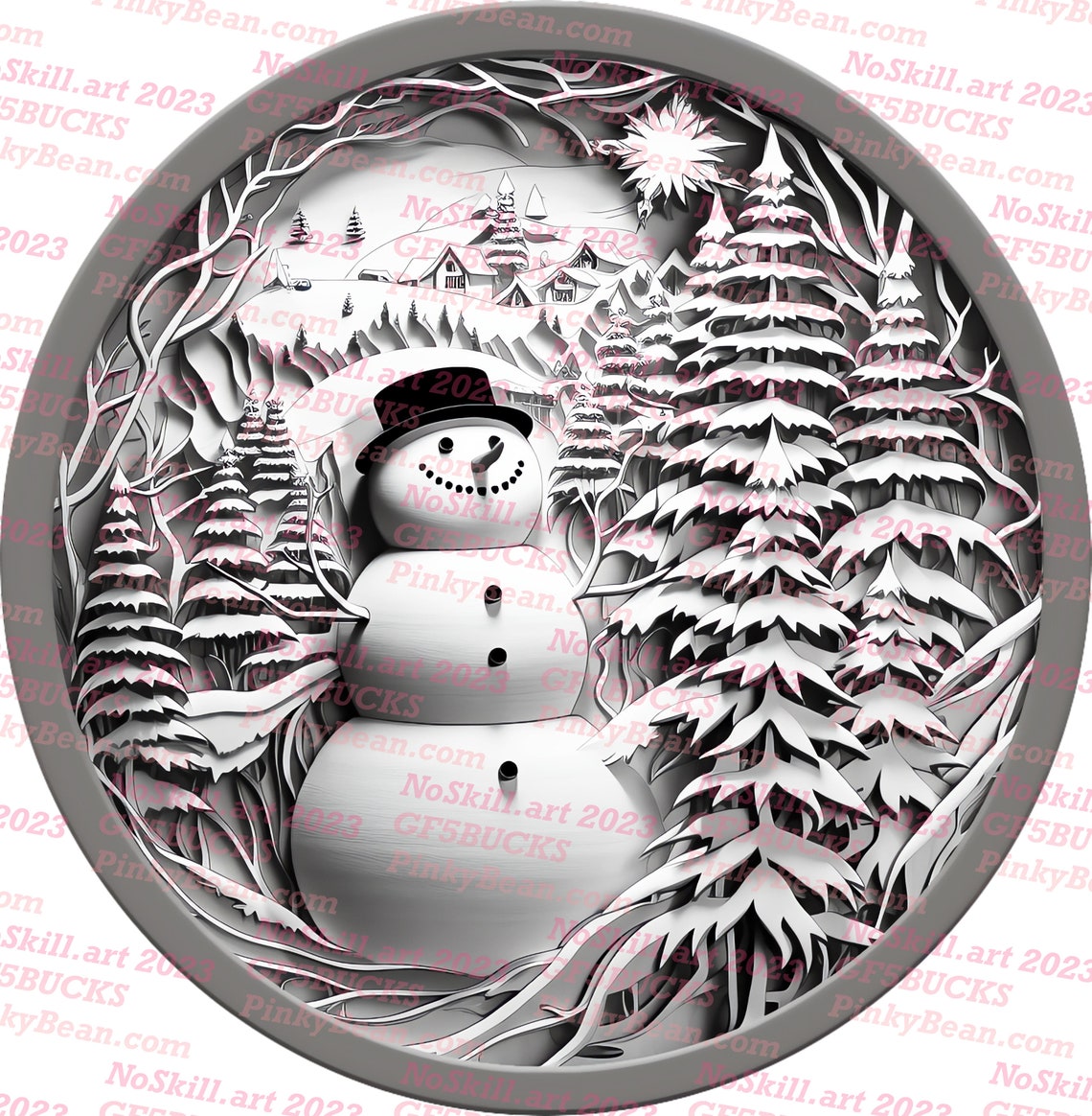 3D Illusion | Laser Burn PNG Digital File | Perfect for Engraving ...