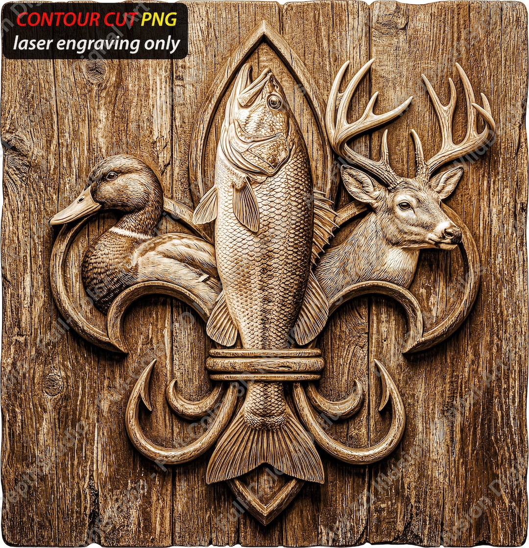 3D Illusion Laser-ready PNG | Hunt & Fish Sporting | Ultra-realistic ...