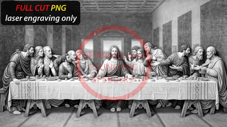 3D Illusion Last Supper Art for Laser Engraving | PNG Digital File ...