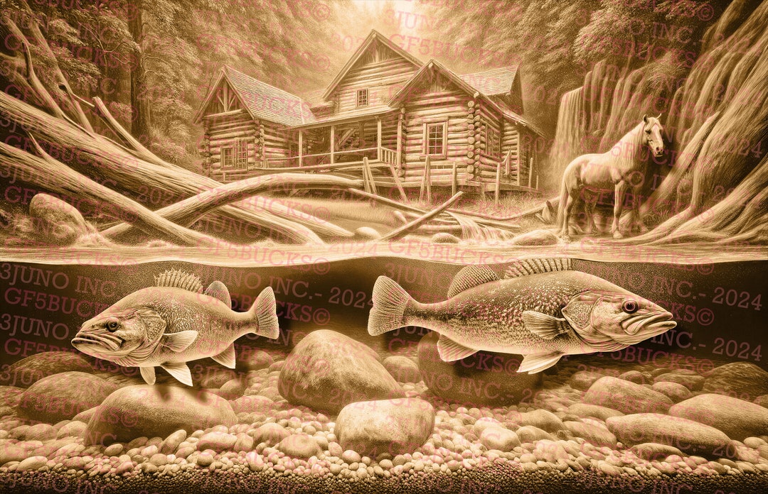 Smallmouth Bass Fish 3D Illusion Digital File - Laser Engraving Ready ...