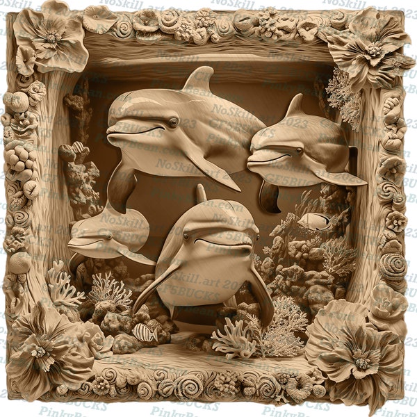 Laser Cut Dolphin 3d - Etsy