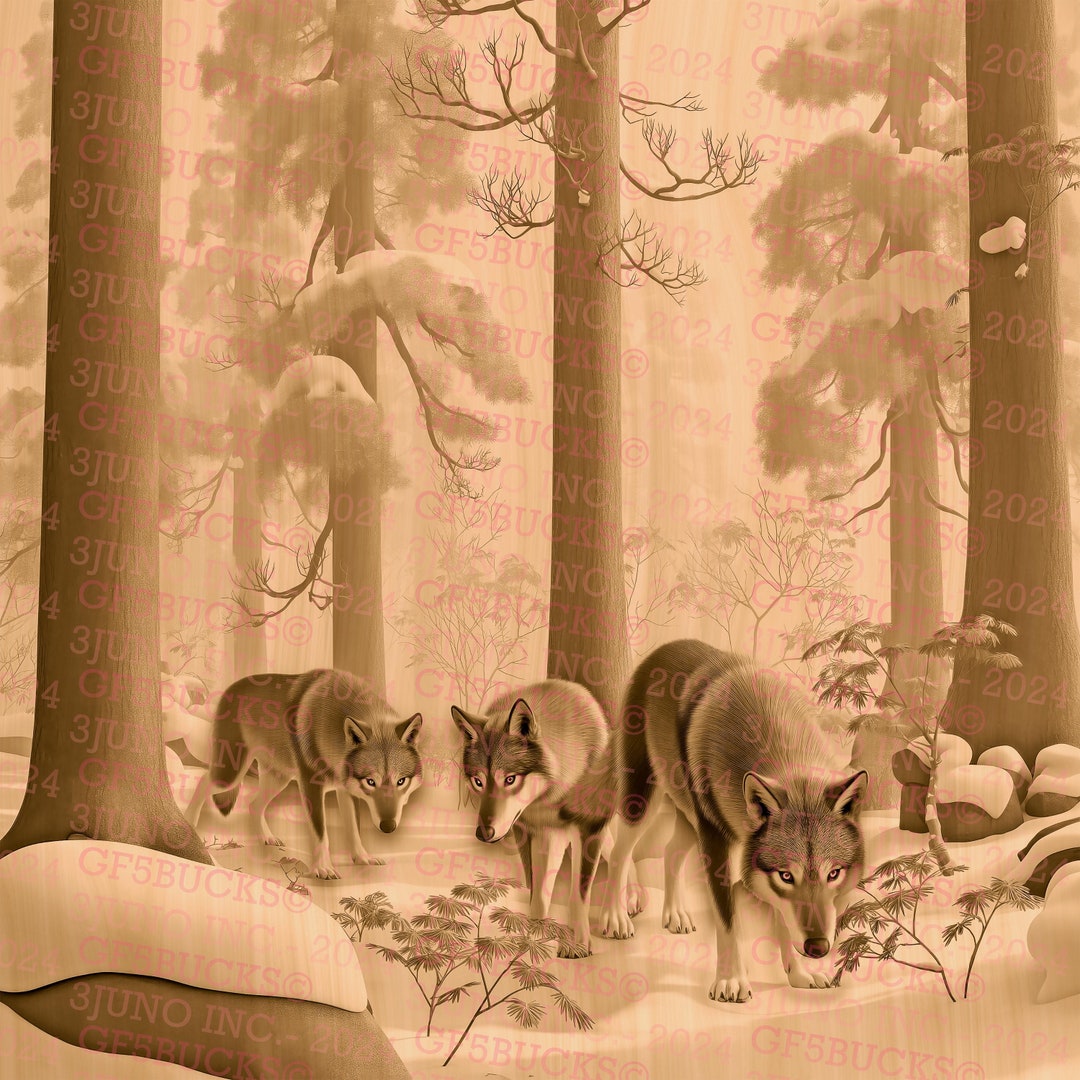 Wolf, Wolves - Laser Burn PNG | 3D Illusion | Engrave | Laser Ready ...