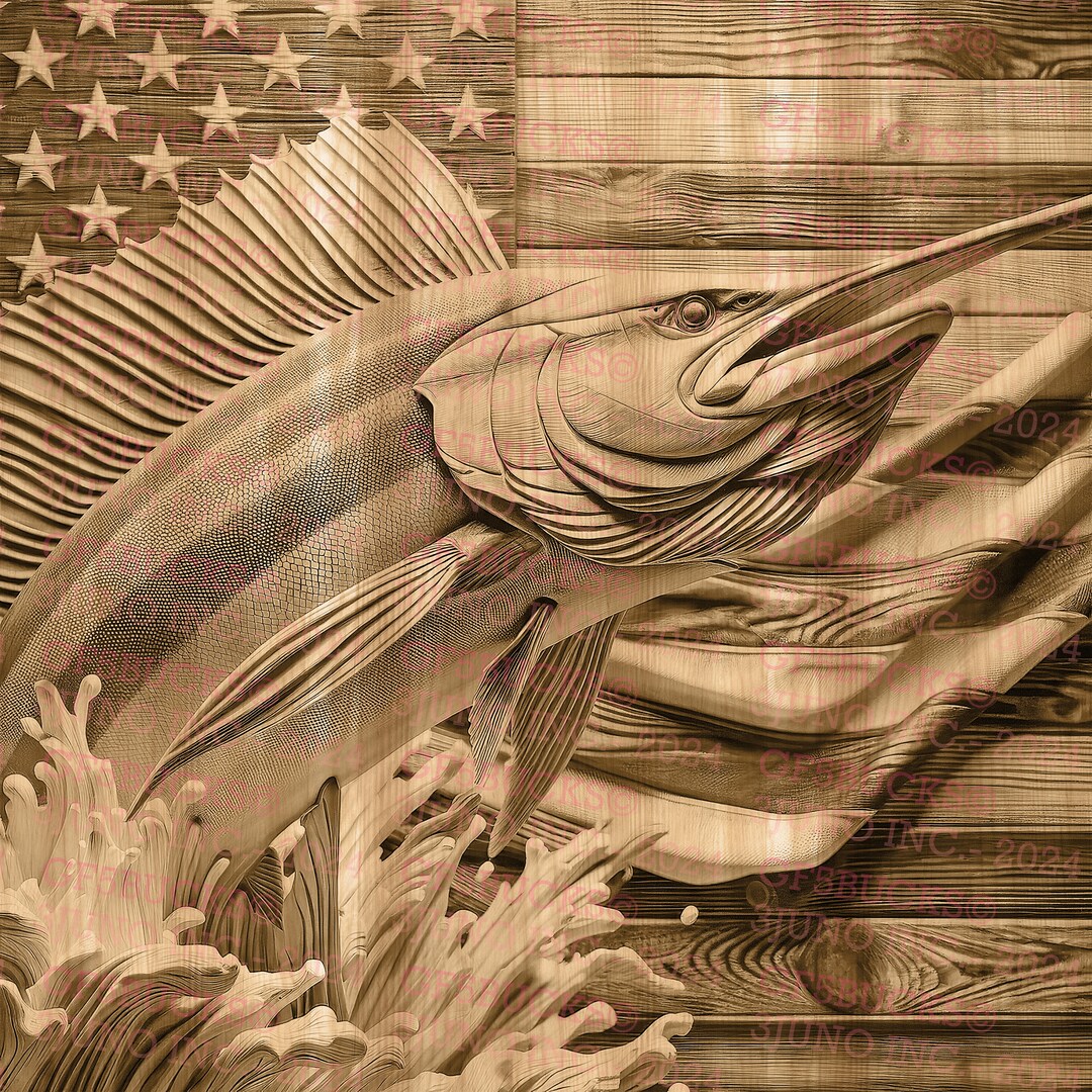 Sailfish 3D Illusion Digital File Laser Engraving Ready instant ...