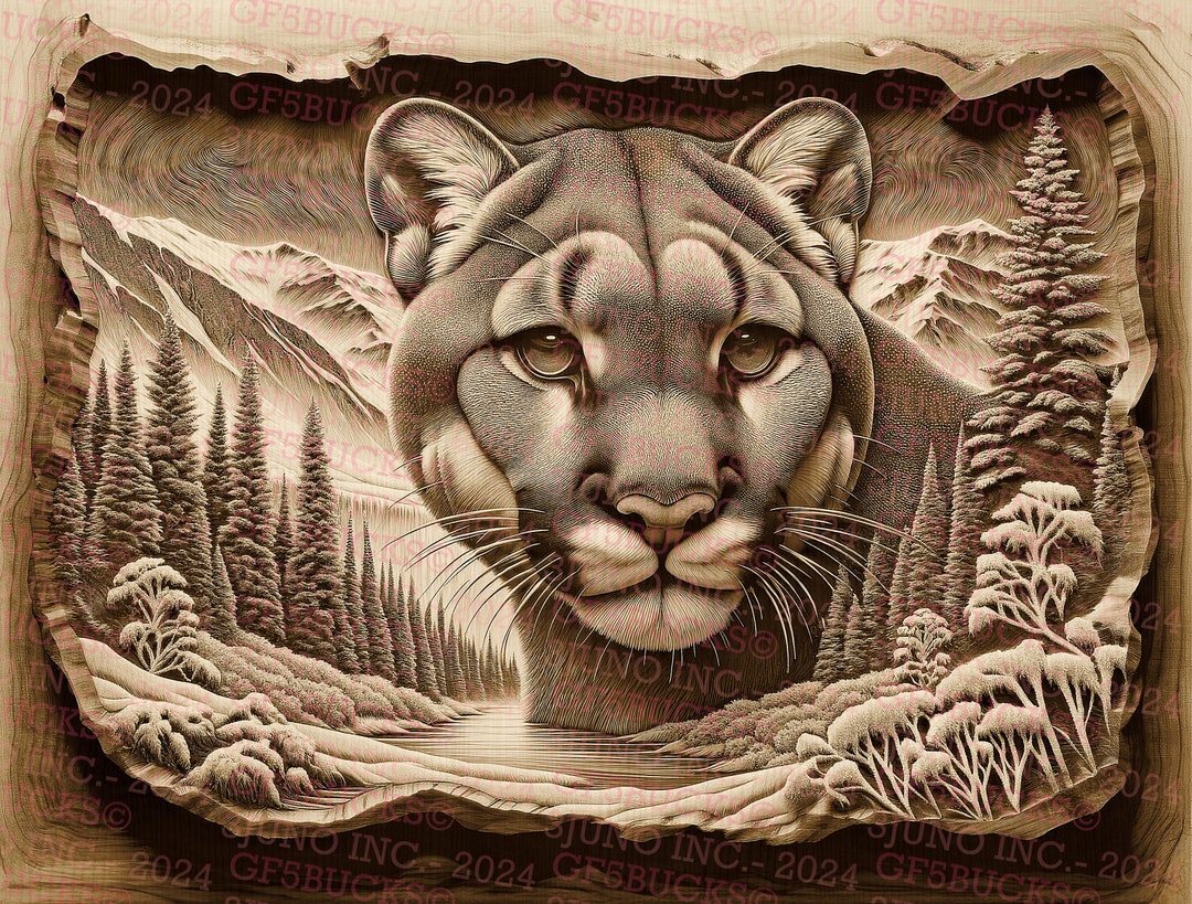 Panther - Laser Burn PNG | 3D Illusion | Engrave | Laser Ready ...