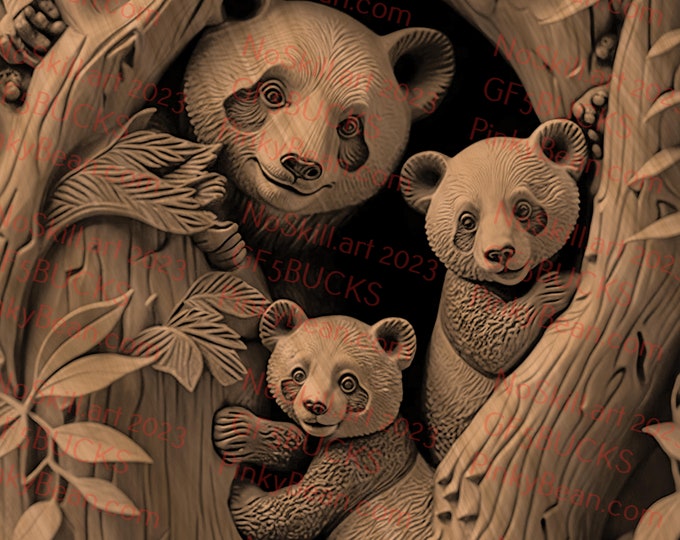 Cute Panda STL - Etsy