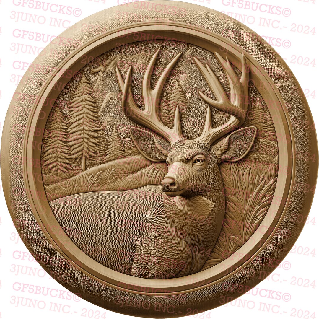 Mule Deer - Laser Burn PNG | 3D Illusion | Engrave | Laser Ready ...
