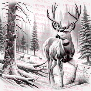 Instant Download Deer Design | Laser PNG for Engraving | Wildlife 3D ...