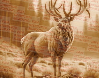 Digital Design File Elk With Trees Glowforge Laser Ready Engrave SVG ...