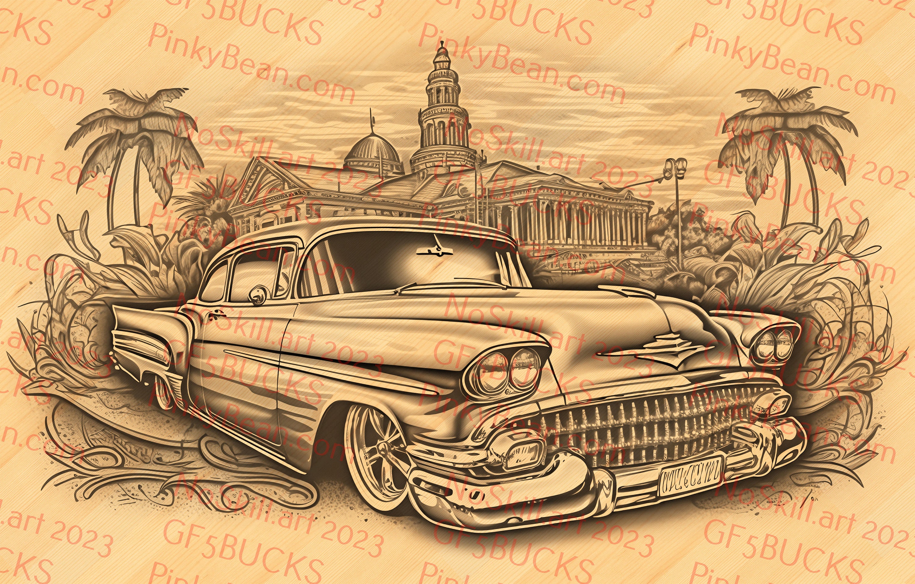 Lowrider Car Drawings In Pencil
