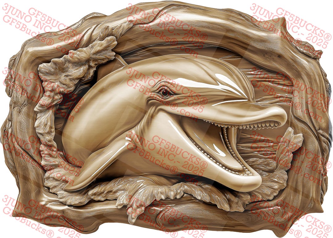 Bottlenose Dolphin 3D Illusion PNG | Marine Wildlife Laser Engraving ...