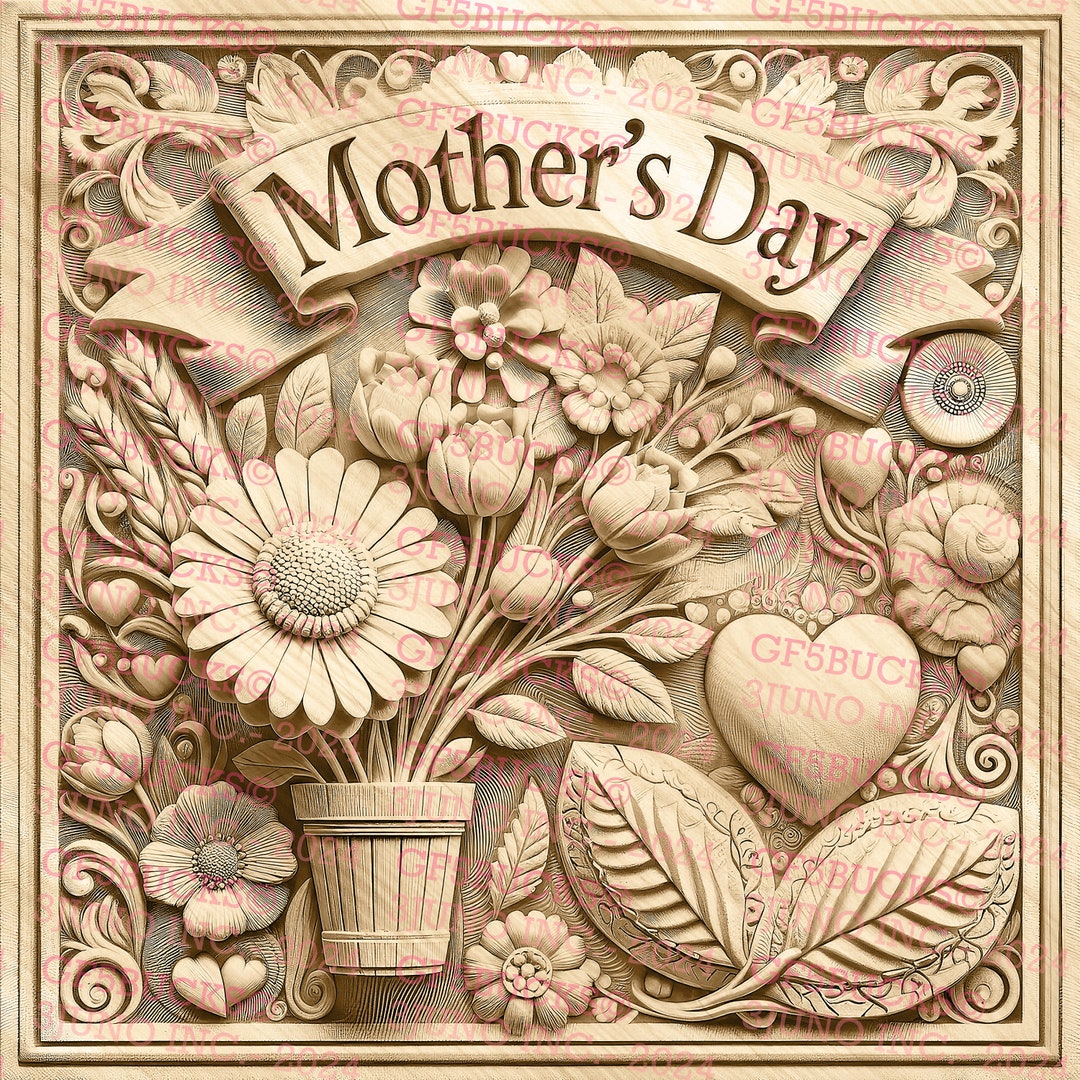 3D Illusion Mother's Day - Instant Download PNG File for Laser ...