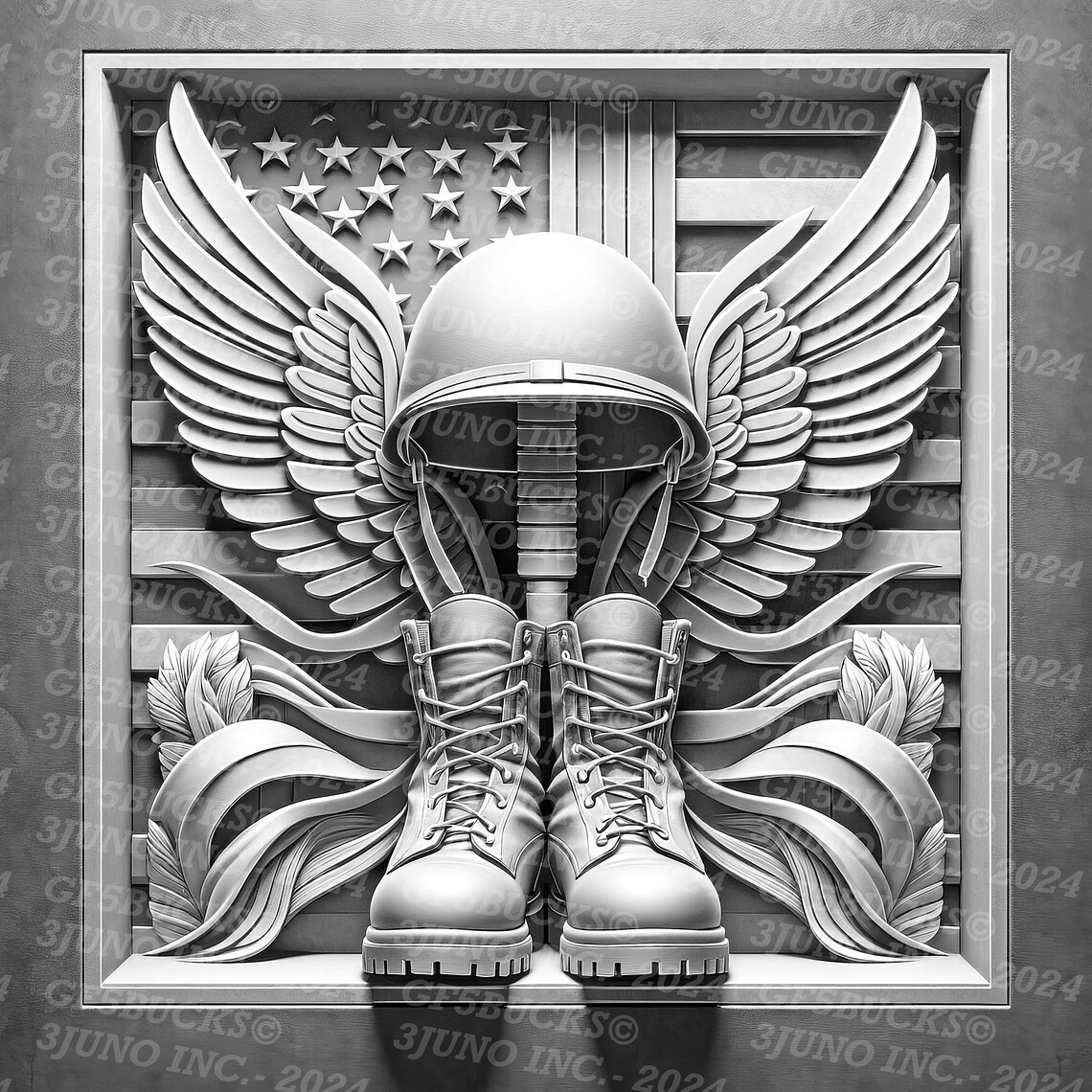 3D Illusion | Laser Burn PNG Digital File | for Engraving | Laser Ready ...