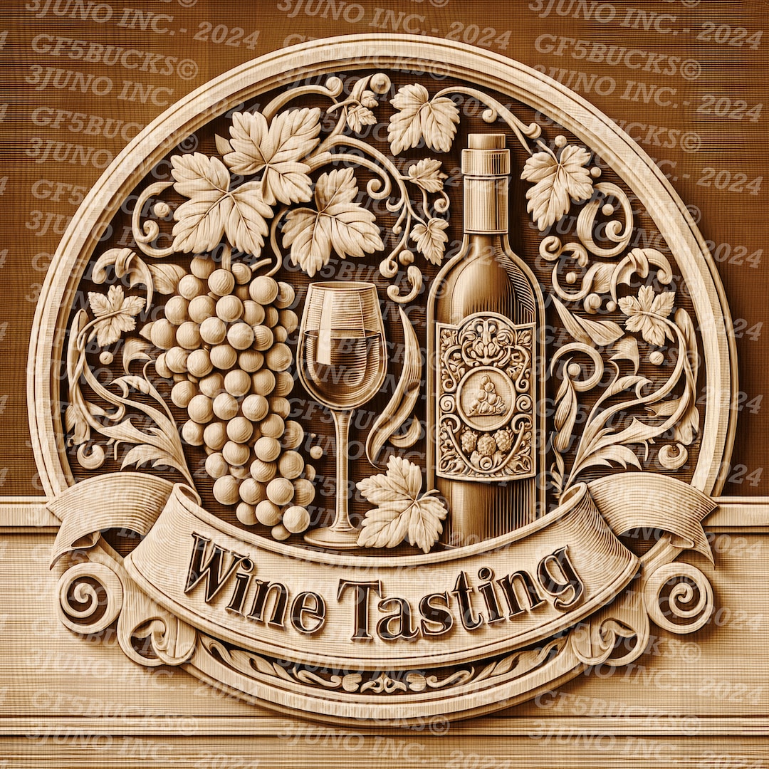 Wine Tasting Experience - Instant Download 3D Illusion Digital File ...
