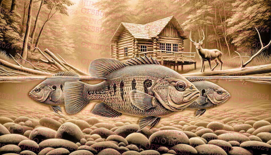 Bluegill Fish 3D Illusion Digital File - Laser Engraving Ready (instant ...