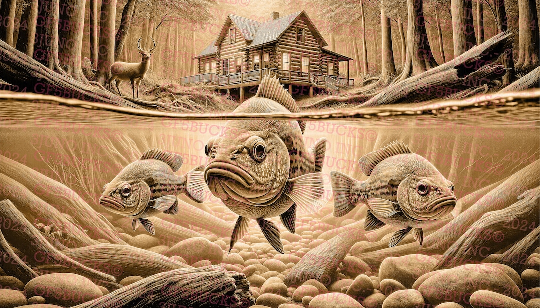 Bluegill Fish 3D Illusion Digital File - Laser Engraving Ready (instant ...