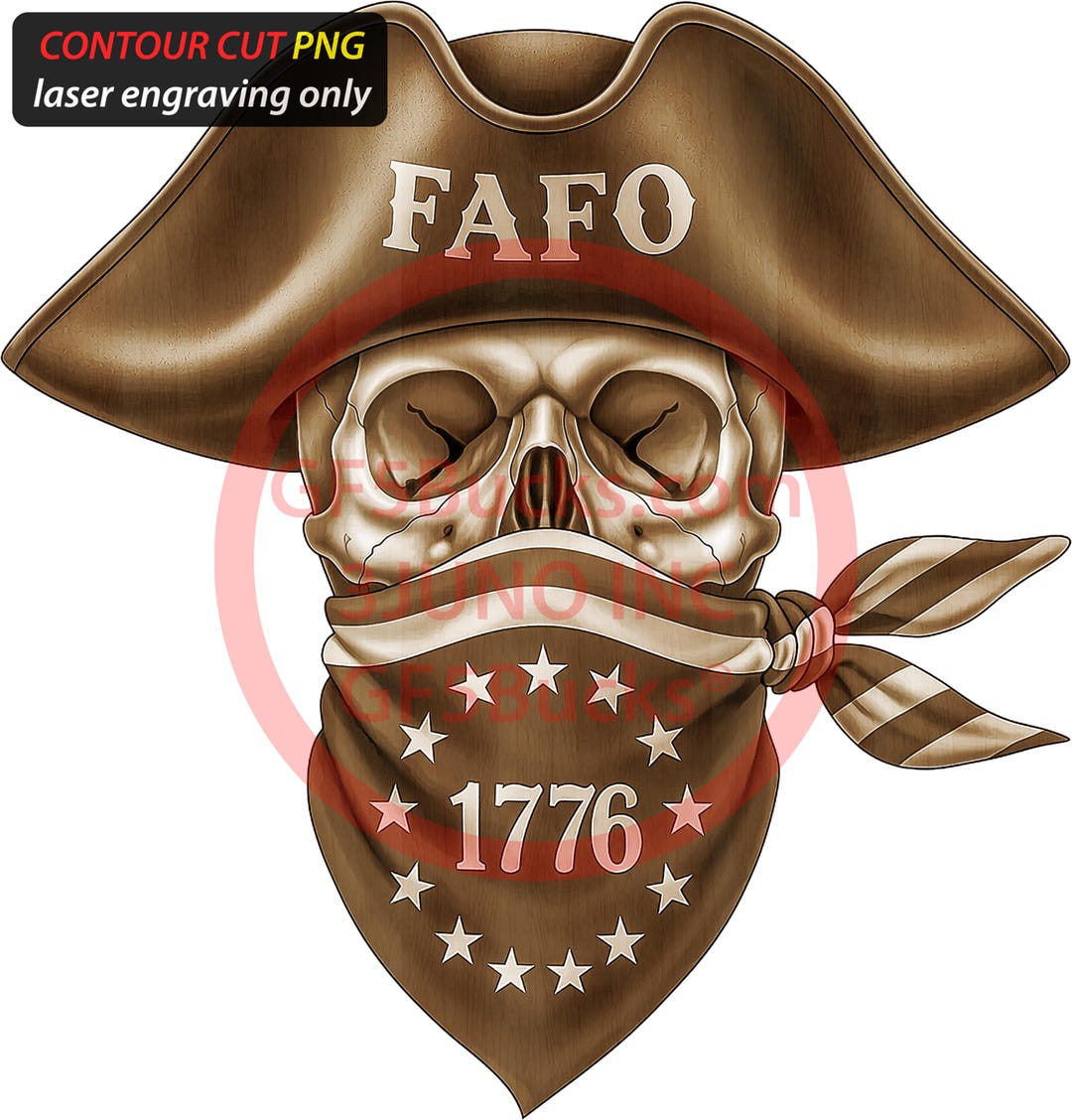 3D Illusion 1776 Patriotic Skull Art for Laser Engraving | PNG Digital ...