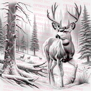 Instant Download Deer Design | Laser PNG for Engraving | Wildlife 3D ...