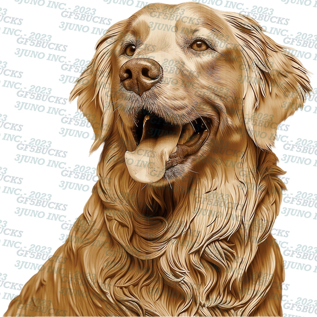 Digital Dog - Golden Retriever Dog: Adorable Dog Illustration | 3D ...