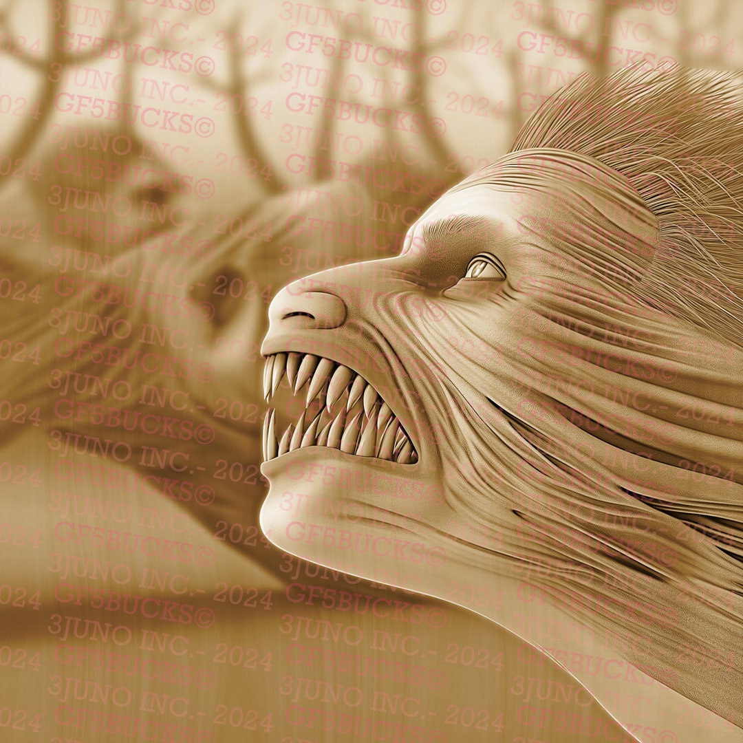 Werewolf, Trick or Treat, Halloween - Laser Burn PNG | 3D Illusion ...