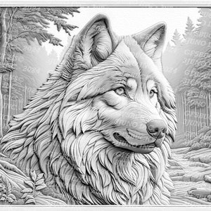 Ethereal 3D Wolf Illusion - Laser PNG Digital File for Engraving ...