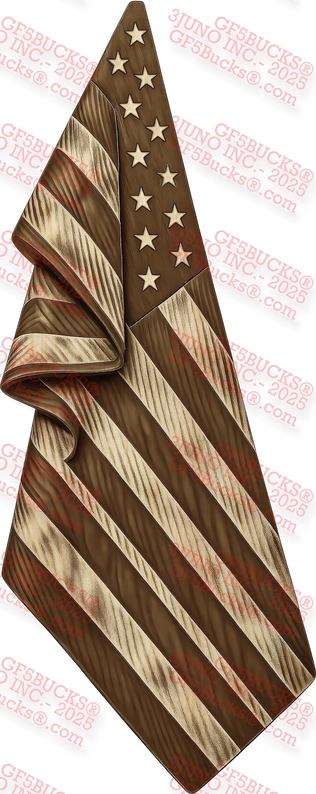 3D Illusion Folded Flag PNG – Patriotic Tribute Design – Laser ...