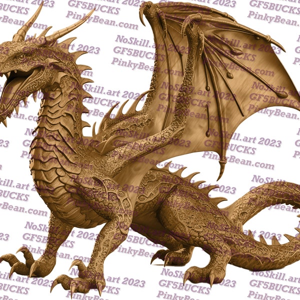 Dragon 3d File Laser - Etsy
