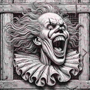 Freaky Bobo the Clown | Fun Halloween Wall Art | Spooky Fun Decor for ...