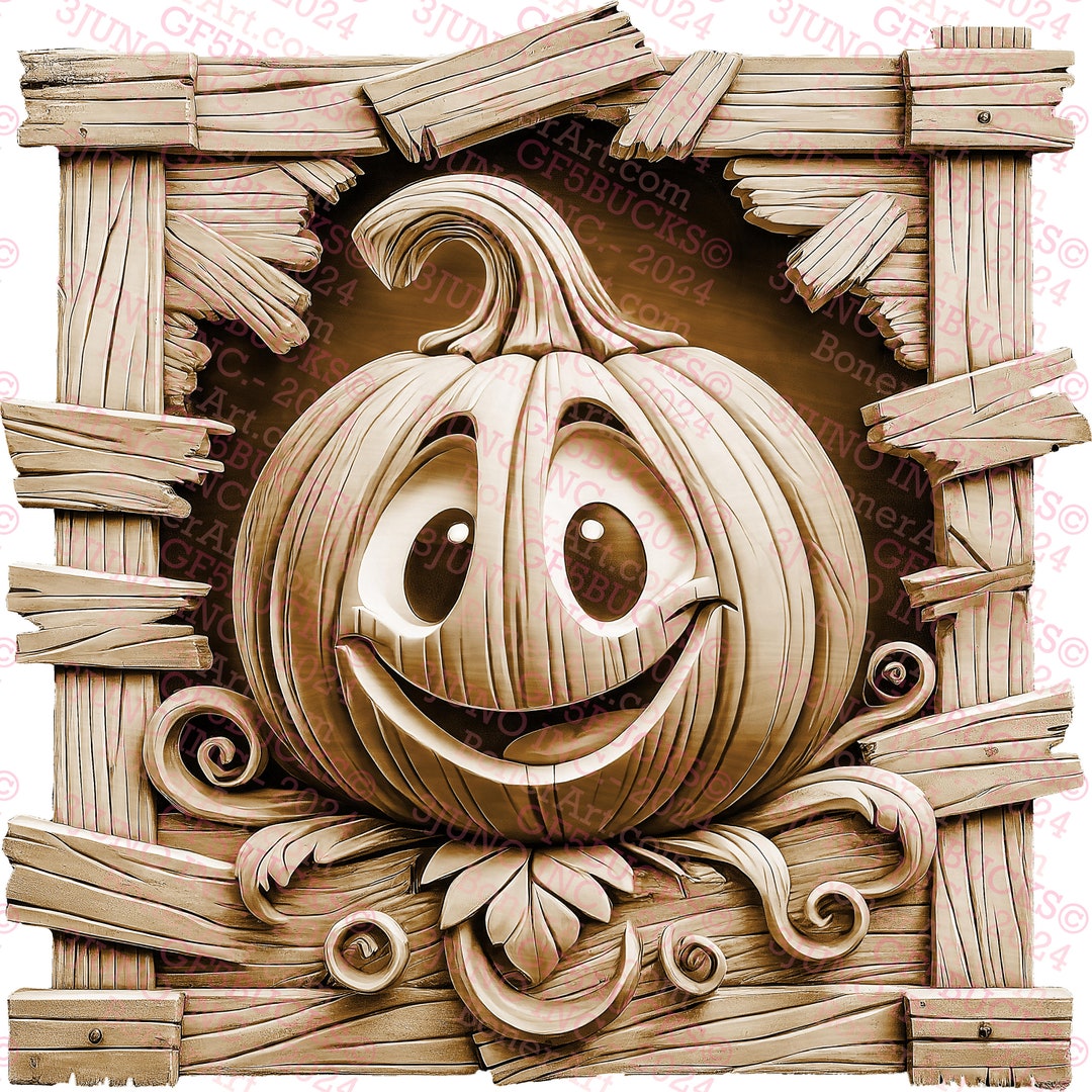 Happy Pumpkin, Halloween, Oh so Scary! - Laser Burn PNG | 3D Illusion ...