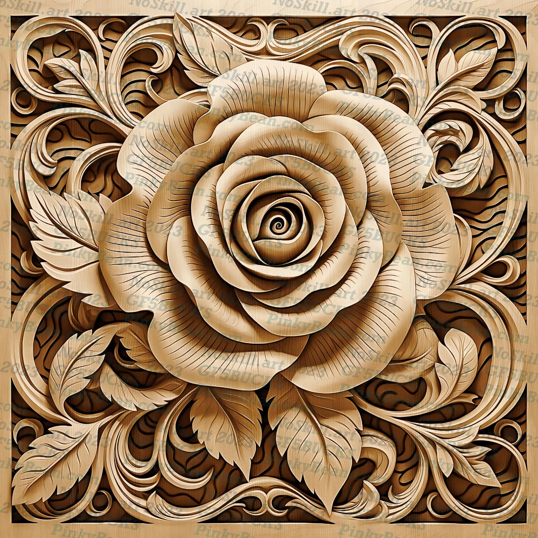 Romantic Love and Roses - 3D Illusion Digital File for Laser Engraving ...