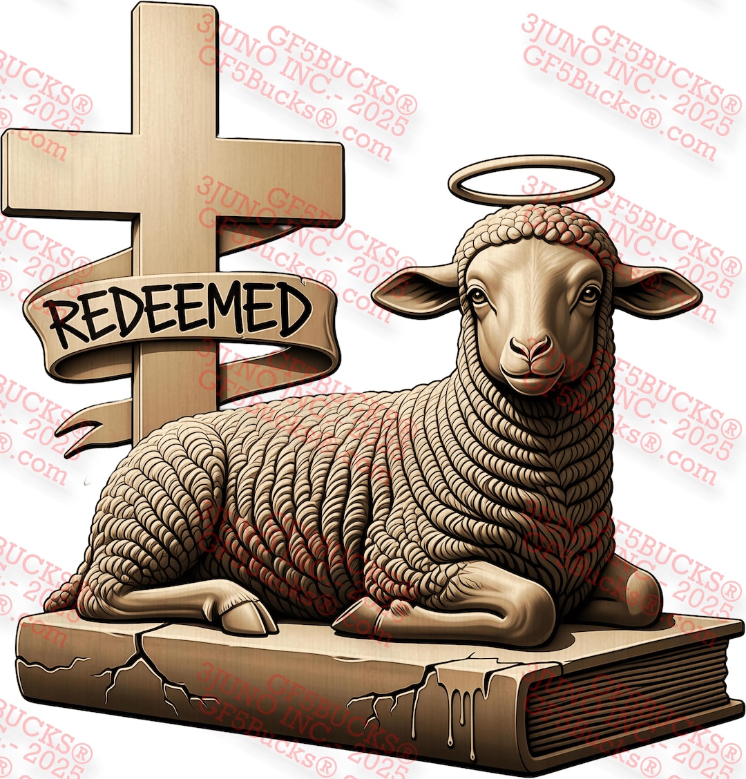 3D Illusion Redeemed Lamb PNG – Christian Laser Engraving Design – 13 ...