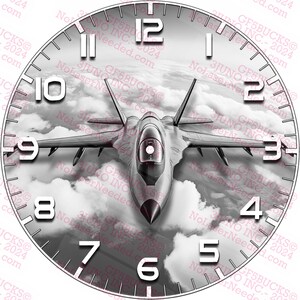 3D Illusion Jet Clock Face | Aviation Wall Art | Digital Laser ...