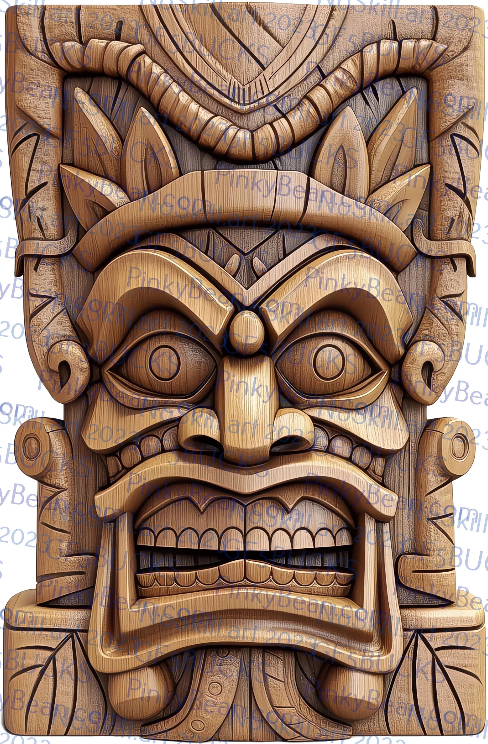 Laser Burn PNG 3D Illusion Engrave Laser Ready Digital Design File Tiki ...