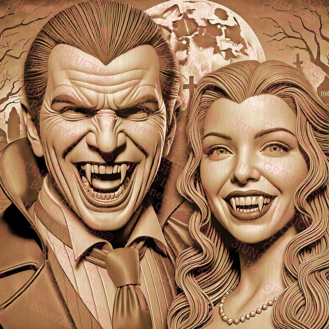 Vampires, Dracula, Halloween, Spooky | Laser Burn PNG | 3D Illusion ...