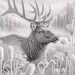 Elk Snow Scene - Laser Burn PNG | 3D Illusion | Engrave | Laser Ready ...