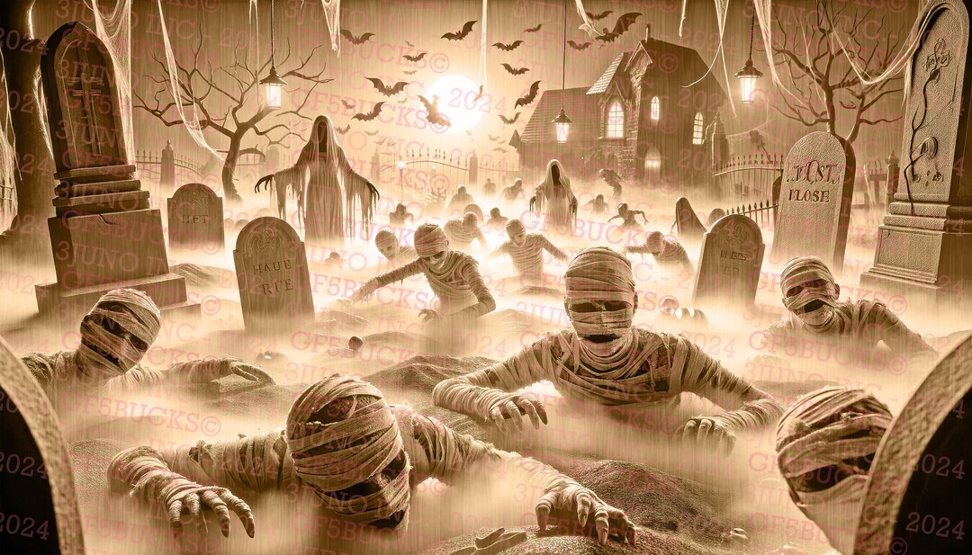 Graveyard, Trick or Treat, Halloween - Laser Burn PNG | 3D Illusion ...
