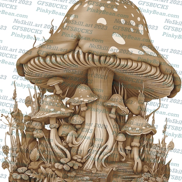 Mushroom Laser Engrave File - Etsy