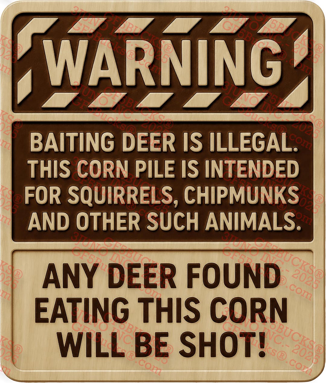3D Illusion Deer Warning Sign PNG - ~11.9x14 Laser Engraving Design ...