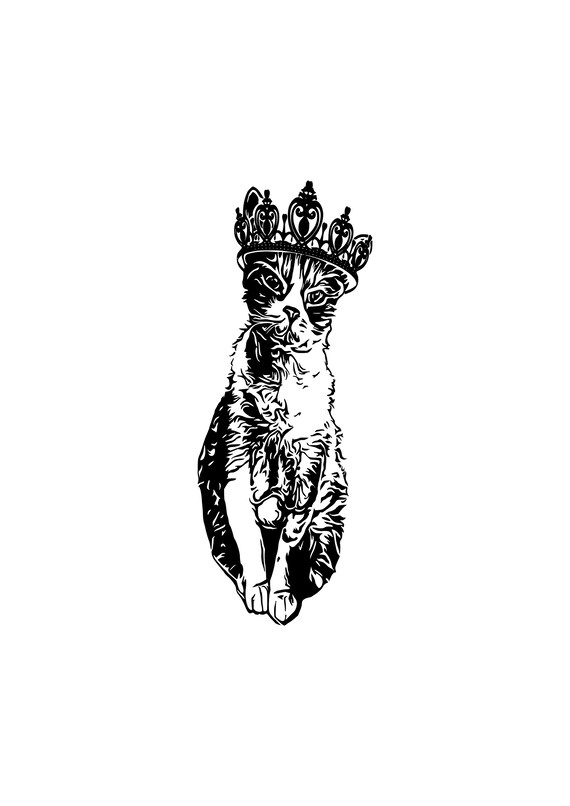 Katze mit Krone Digitaler Download | Etsy