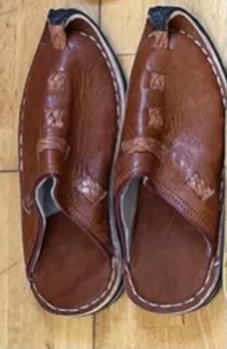 Handmade Genuine Moroccan Leather Slippers - Etsy